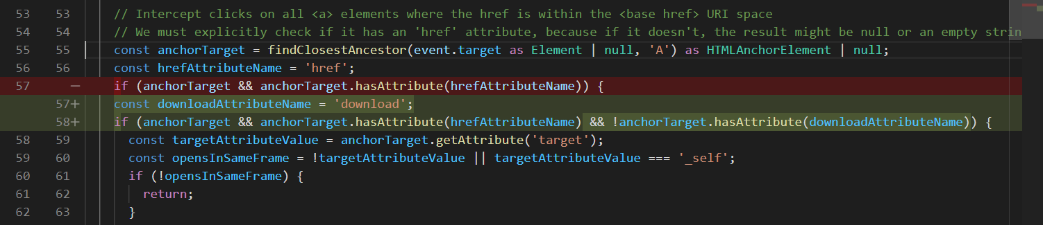 [Blazor] Download attribute in anchor tags not respected · Issue #20360 · dotnet/aspnetcore · GitHub