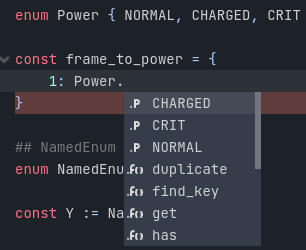 Crash when autocomplete enum on int key dictionary · Issue #72936 ...