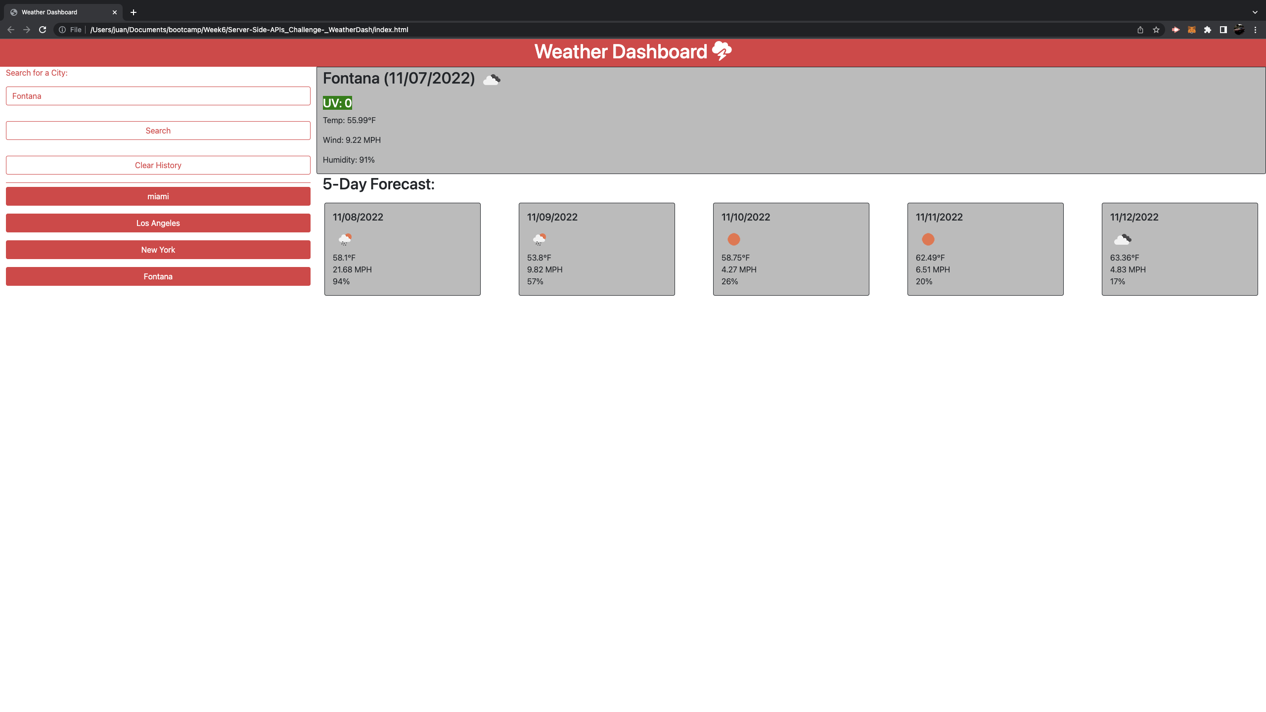 GitHub - JuanSFL/Weather_Dashboard: A simple application that provides real time weather data ...