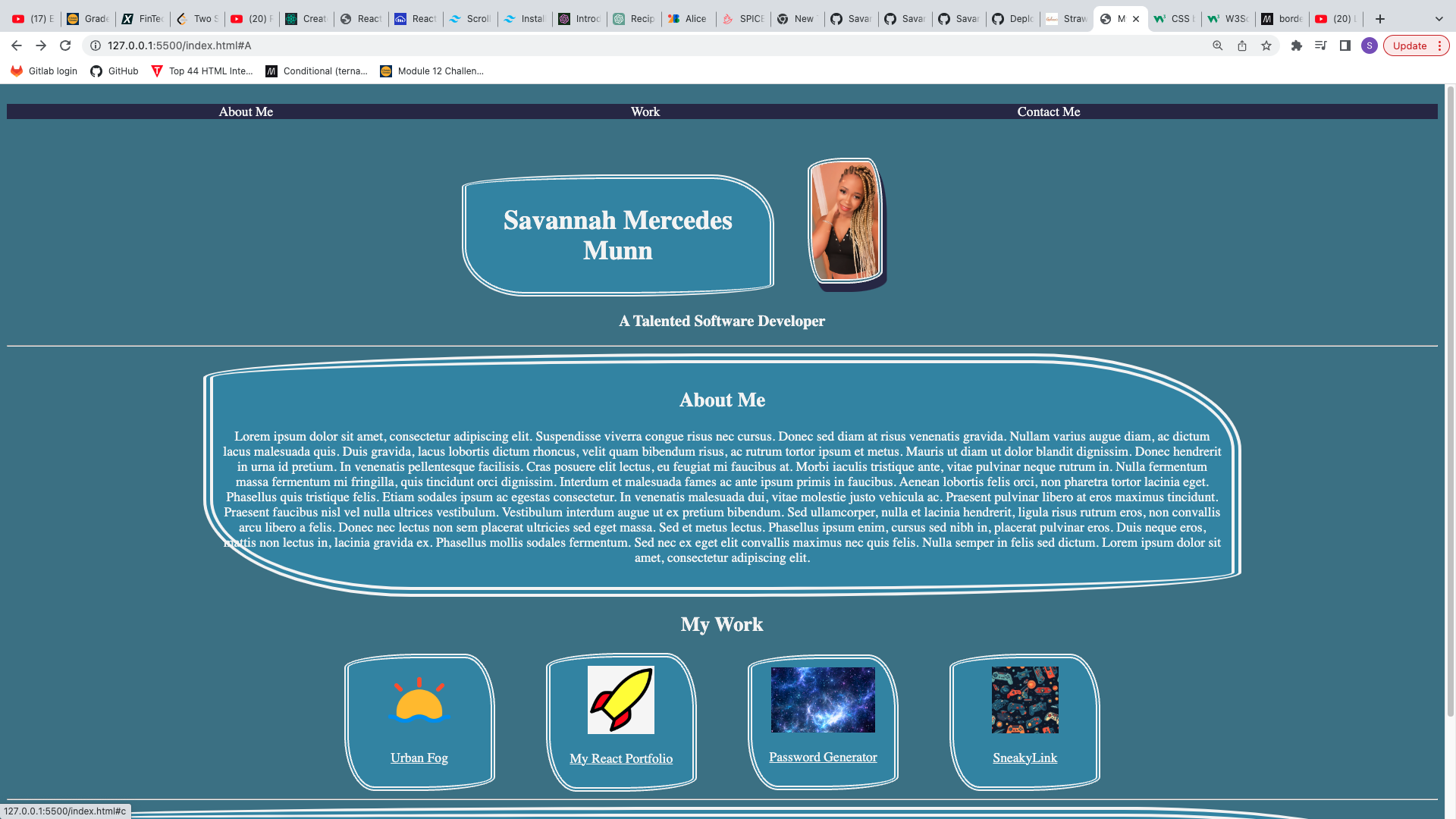 GitHub - Savannahmunn1996/Portfolio: week 2 assignment