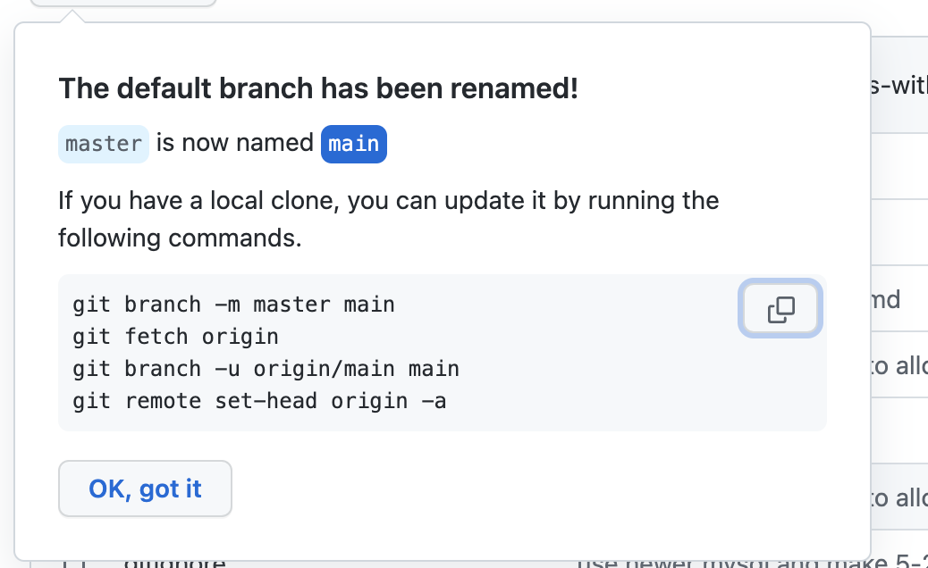 Rename `master` to `main` · Issue #1174 · activerecord-hackery/ransack · GitHub