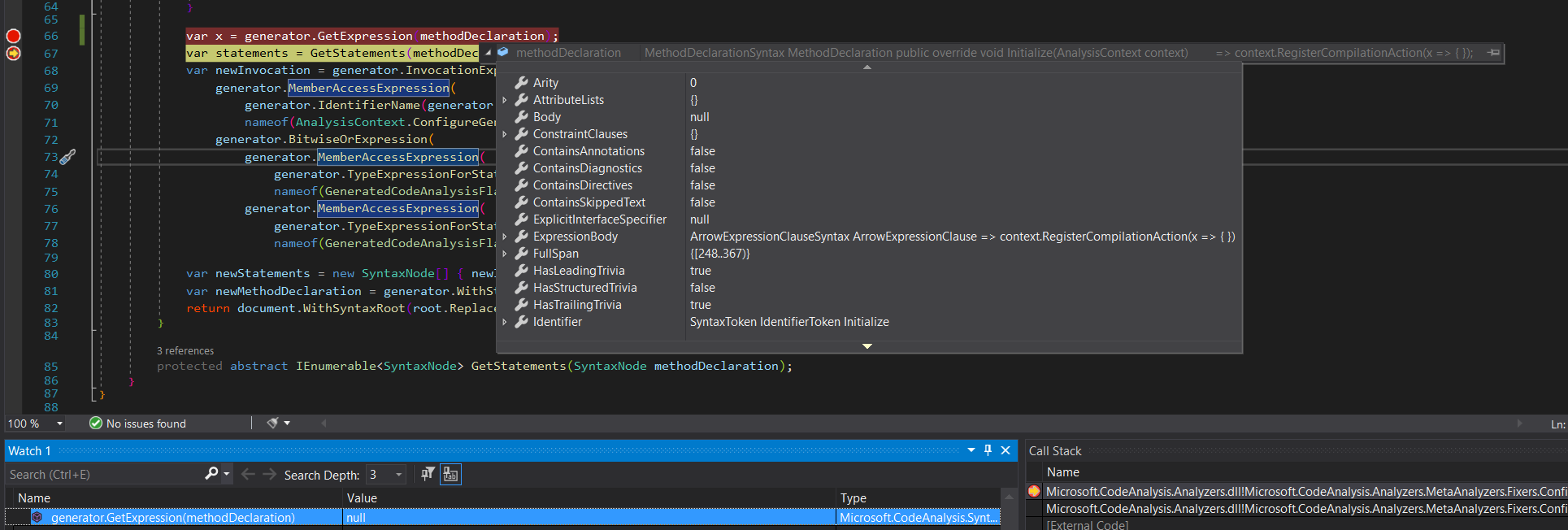 SyntaxGenerator.GetStatements returns 0 for expression-bodied member · Issue #48009 · dotnet ...