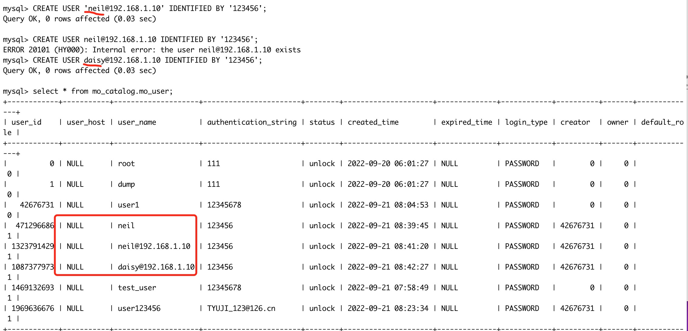 [Bug]: username@hostname can't transfor username and hostname · Issue #5179 · matrixorigin ...