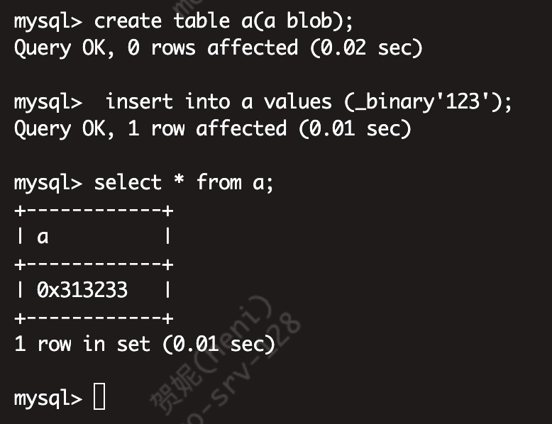 [Bug]: blob type doesn't recognize _binary · Issue #5098 · matrixorigin/matrixone · GitHub