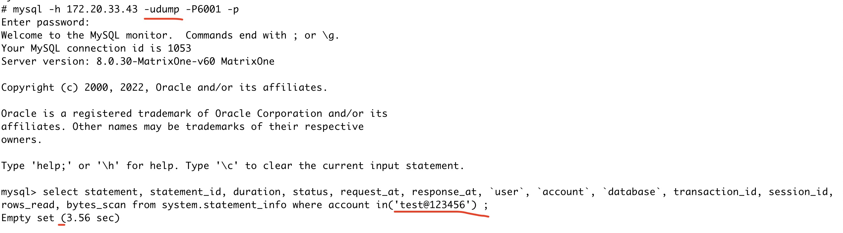 [Bug]: create new account and query statement_ Info return 0 row · Issue #7211 · matrixorigin ...