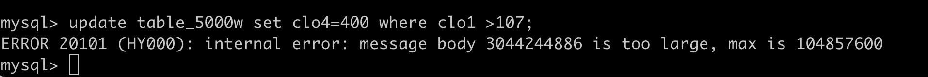 [Bug]: update 4700w+ rows data stuck ,log print error context deadline exceeded · Issue #7823 ...