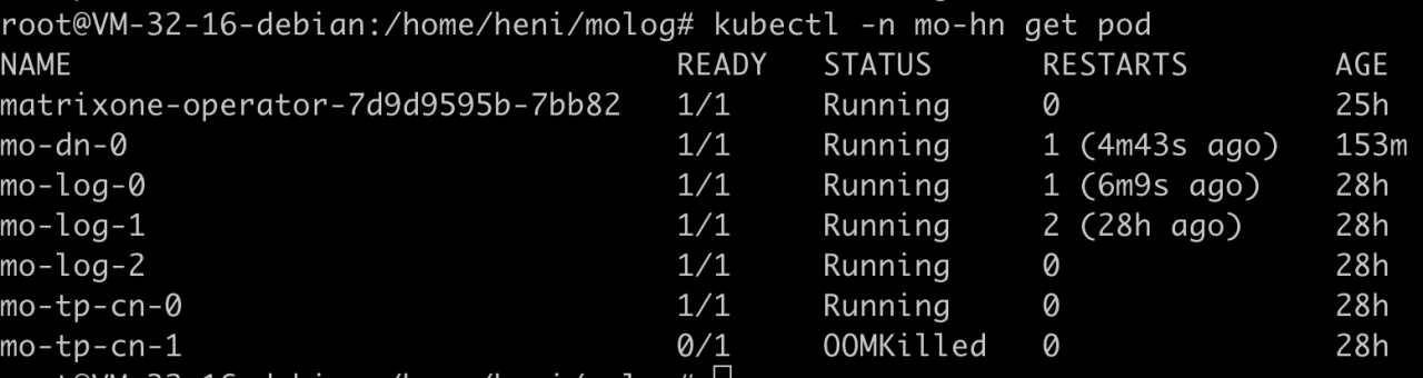 [Bug]: kill cn0，cn1 pod mem killed · Issue #8647 · matrixorigin/matrixone · GitHub