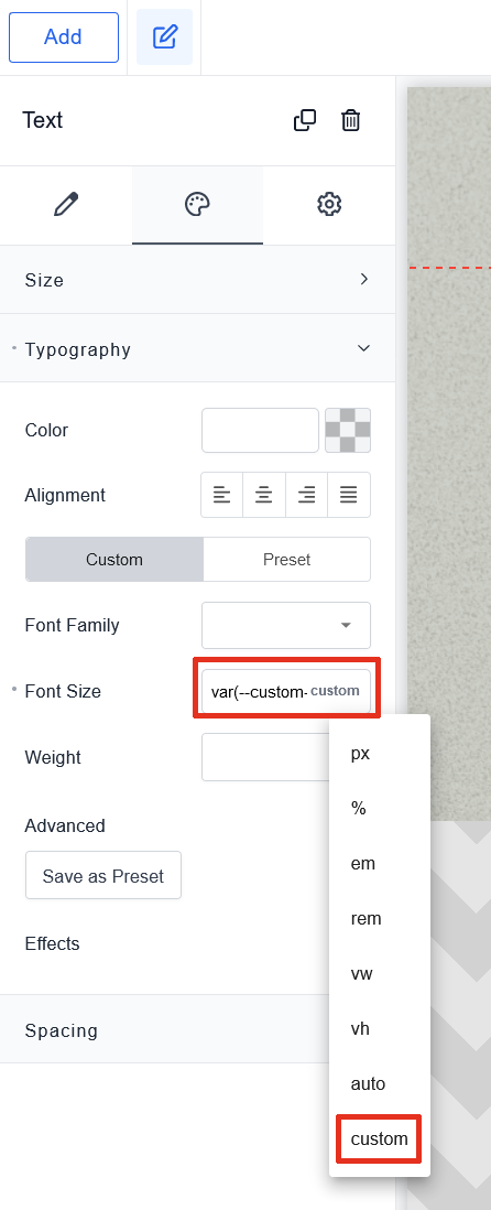 Custom Values To Units · Issue 47863 · Wordpressgutenberg · Github 