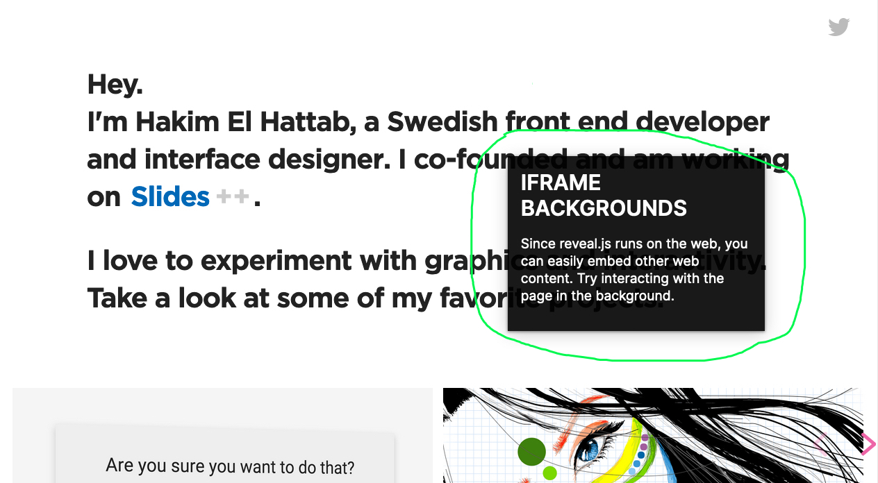 Positioning text box over iframe backgroud · Issue #2701 · hakimel/reveal.js · GitHub