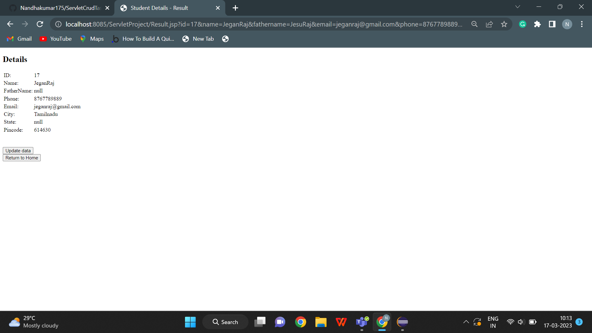 GitHub - Nandhakumar175/ServletCrudTask
