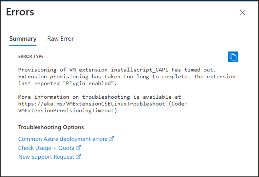 UbuntuCAPIDeployment failing with error installscript_CAPI has timed out - Azure Arc - Fullbox ...