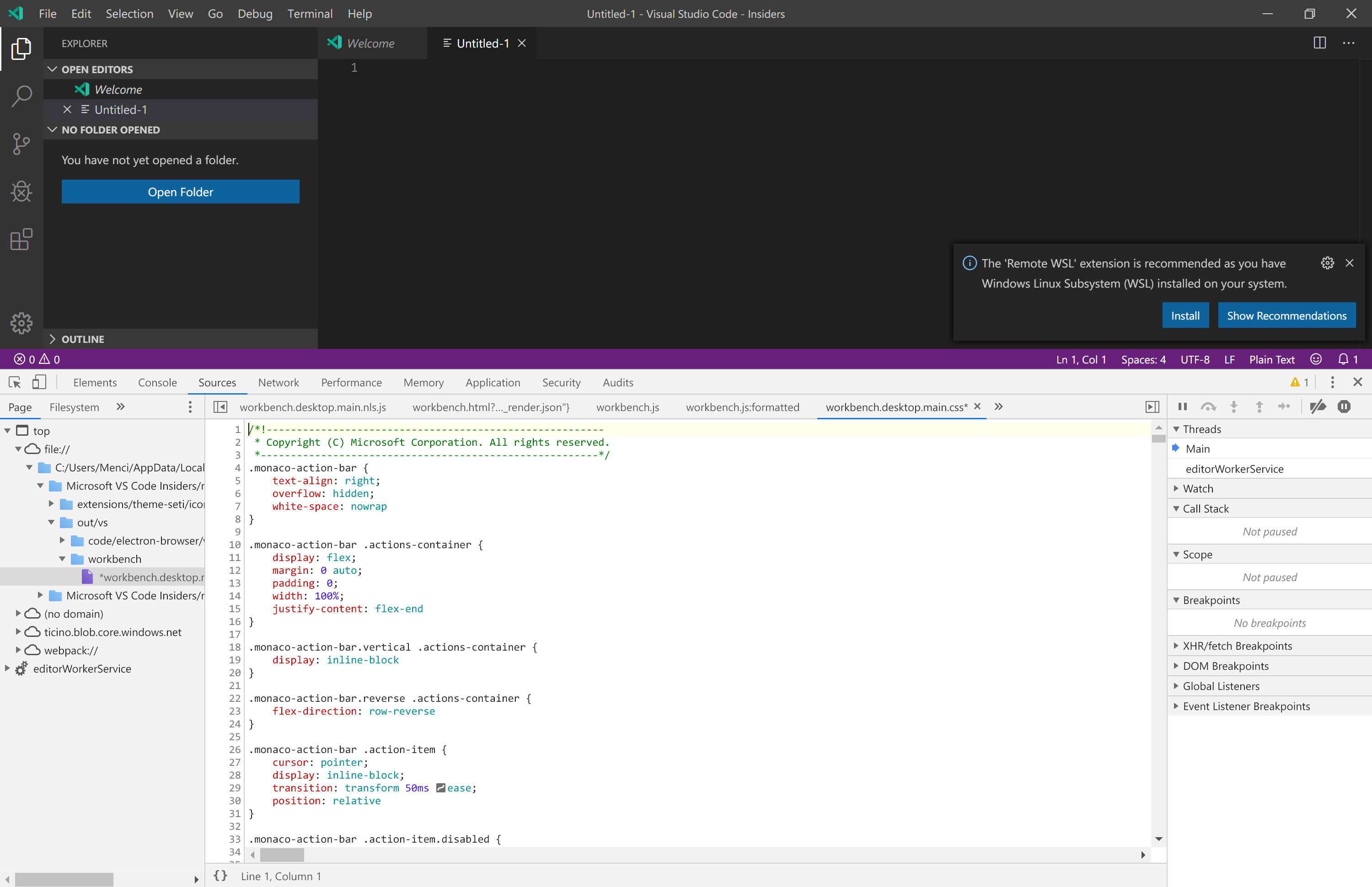 Almost ALL icons in UI are missing · Issue #85872 · microsoft/vscode ...