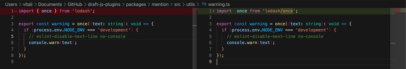 lodash is not being treeshaken because of version 4.5.0 + of 'mention' · Issue #2530 · draft-js ...