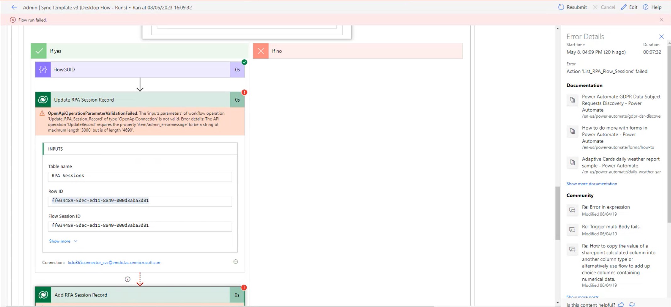 [coe Starter Kit Bug] ‘update Rpa Session Record Of Type ‘openapiconnection Is Not Valid