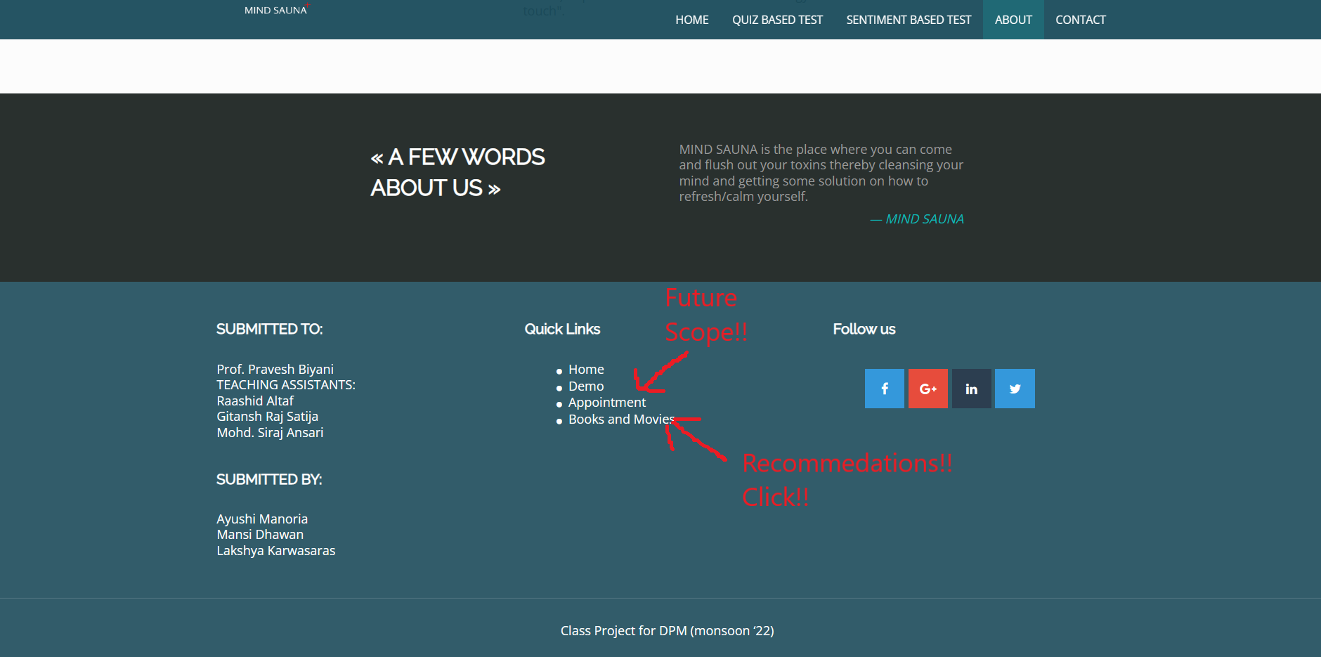 GitHub - Ayushi22137/Mind-Sauna_Mental-Health-Guru: Class Project for Data Processing and ...