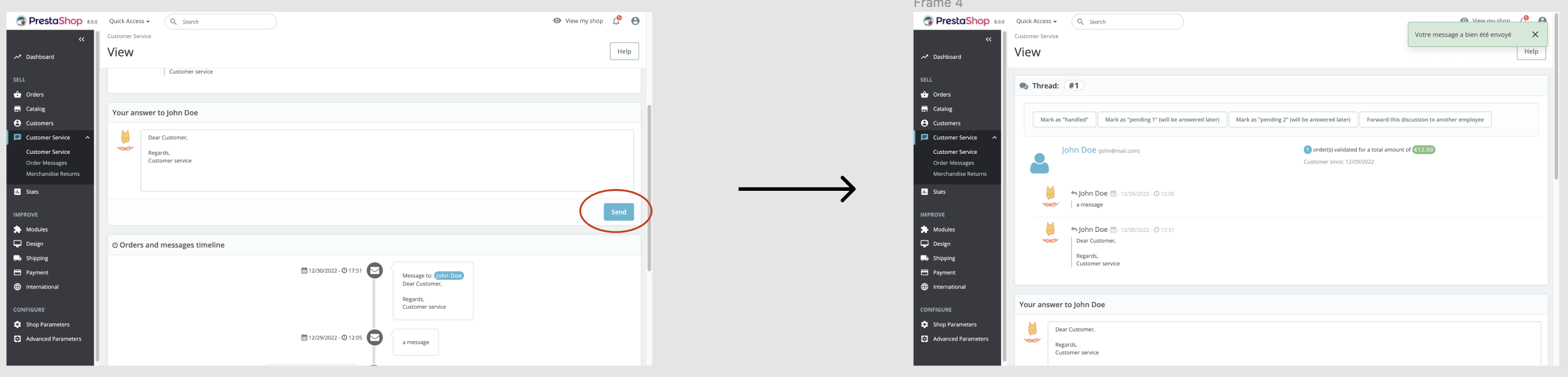 Add A Toast Alert After Sending The Answer To The Customer · Issue 31750 · Prestashop 