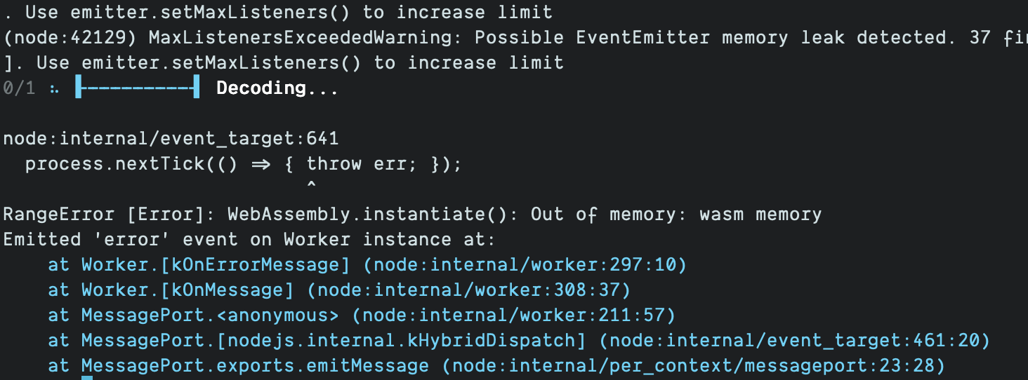CLI running out of memory · Issue #1185 · GoogleChromeLabs/squoosh · GitHub