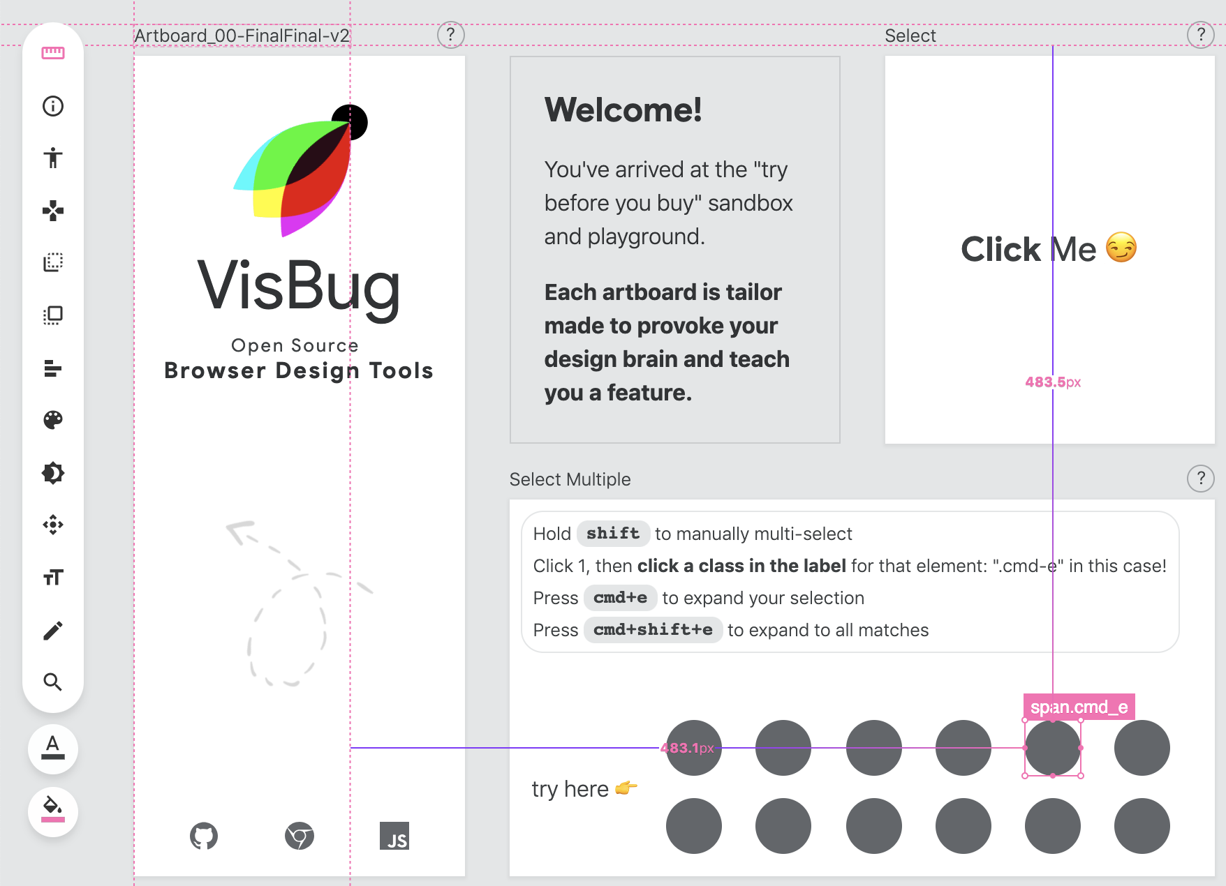 Guides should show relative distance · Issue #109 · GoogleChromeLabs/ProjectVisBug · GitHub