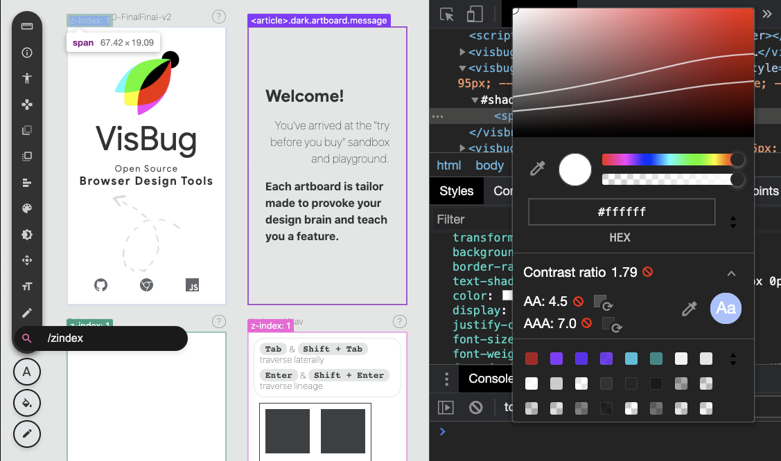 Colors used for highlighting web elements are inaccessible · Issue #423 · GoogleChromeLabs ...