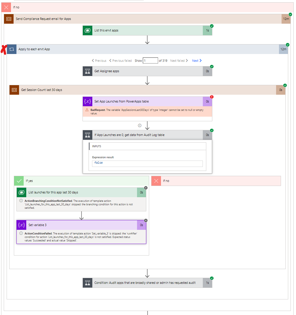[CoE Starter Kit - BUG] Compliance detail get requested for apps under ...