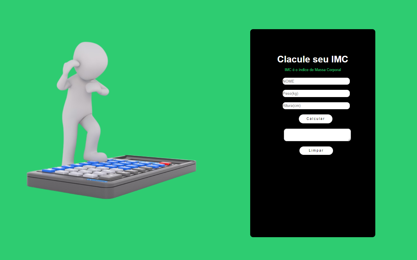 GitHub - carolinefreitasalegre/calculoIMC: calcule seu imc