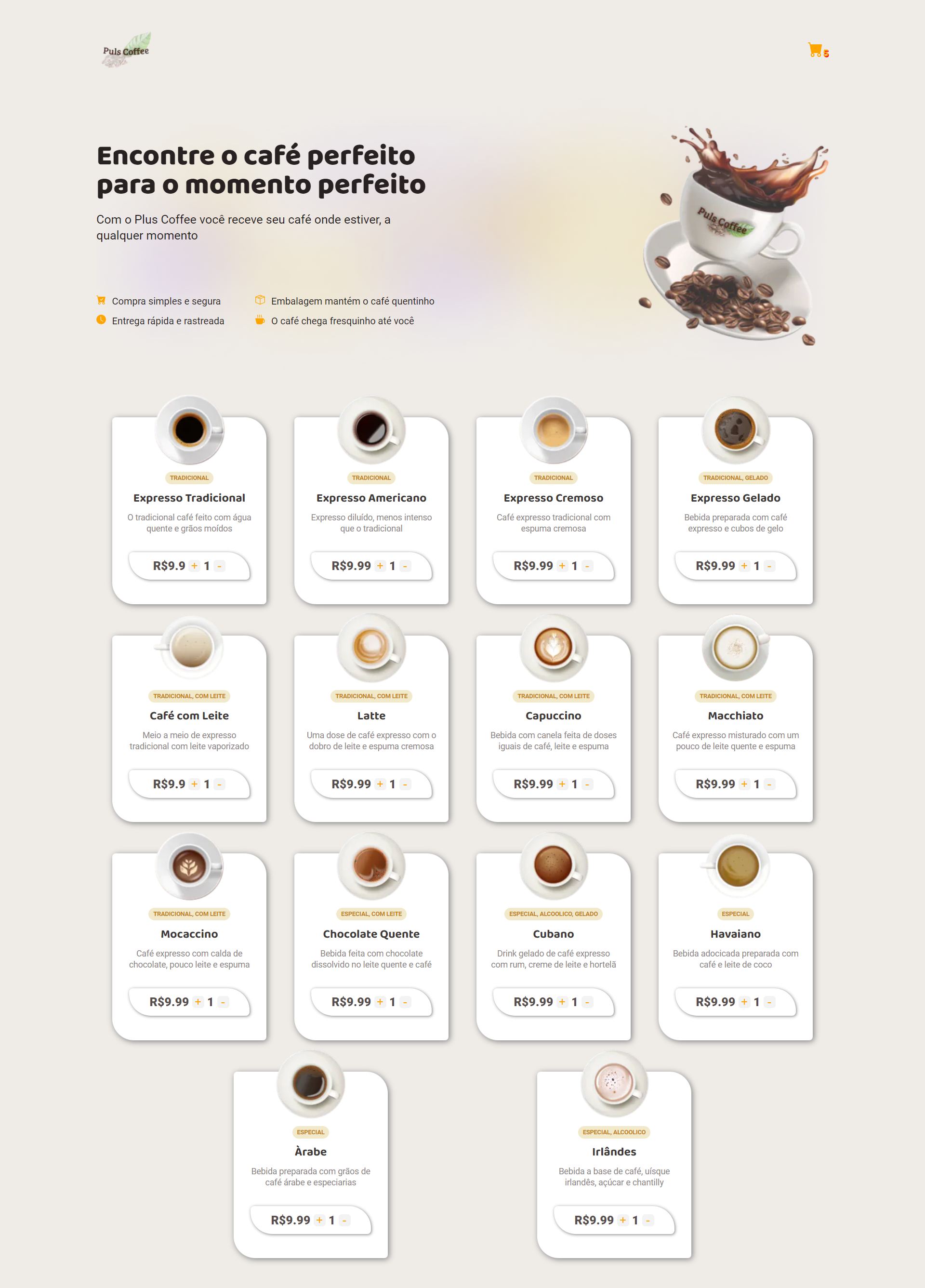 GitHub - carolinefreitasalegre/cafeteriaPlus: https://pluscoffee.vercel.app/