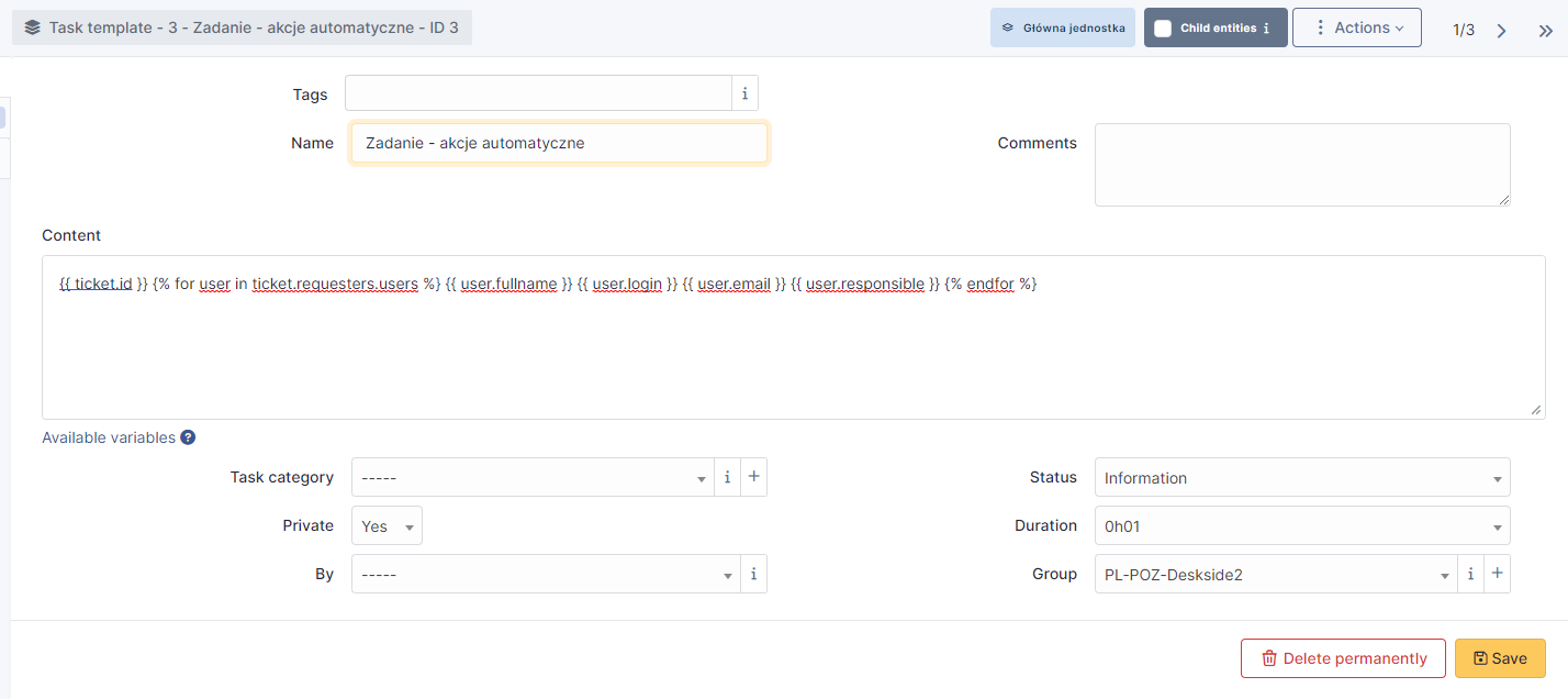 Execution Of Rules For Glpi Requests Before Data Requestor Is Completed In The Request