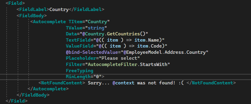 Autocompletes External Validation Not Working · Issue 4628 · Megabitblazorise · Github
