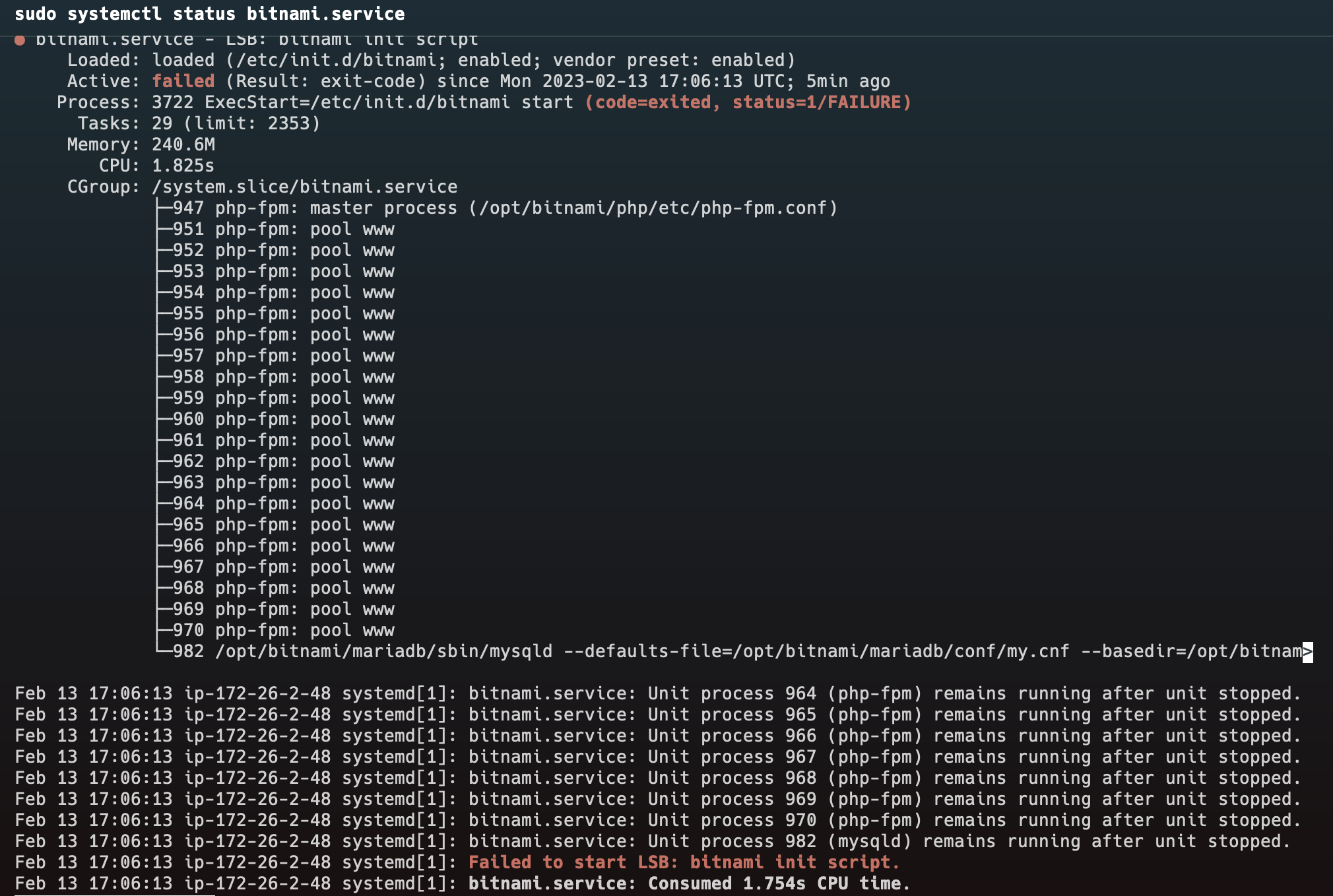 [Drupal] AWS Lightsail Bitnami failing to start · Issue #687 · bitnami/vms · GitHub