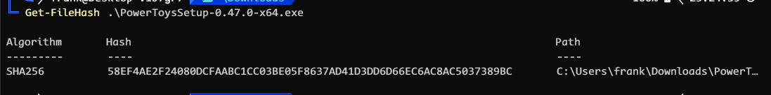 Installer hash does not match the Release v0.47.0 documentation hash · Issue #13636 · microsoft ...