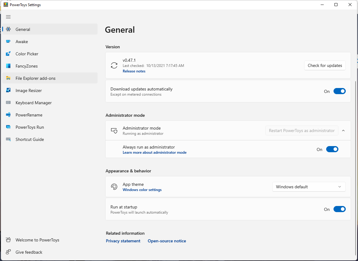 PowerToys starts up on login, but does not show up in Task Manager's ...