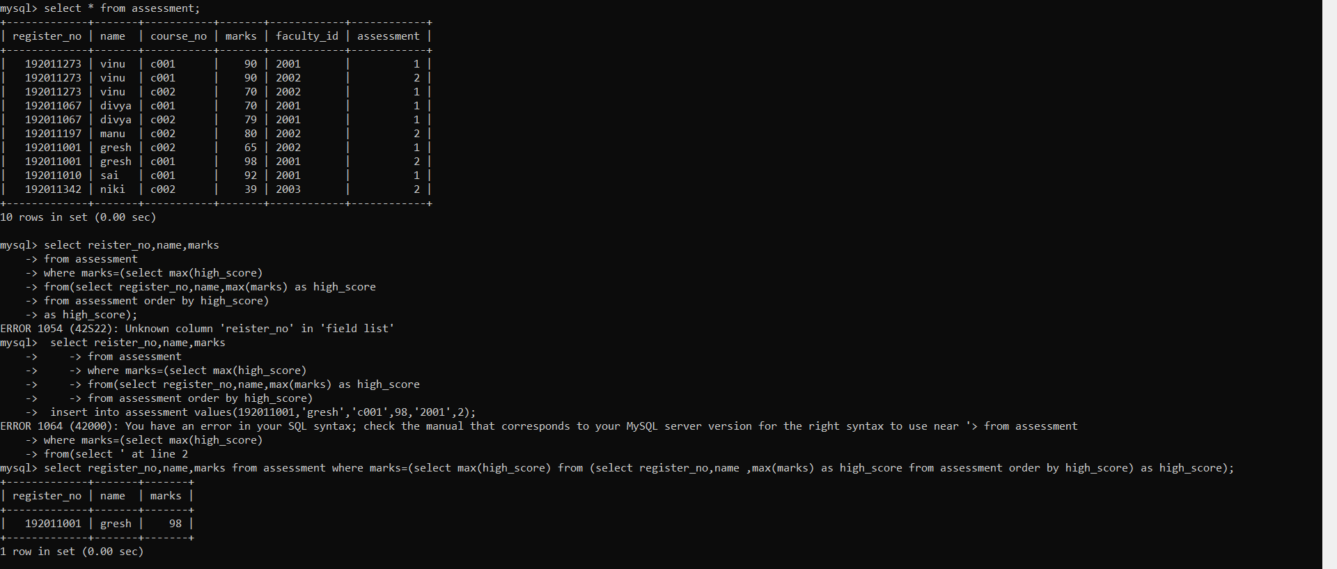 GitHub - manvitha0310/DBMS