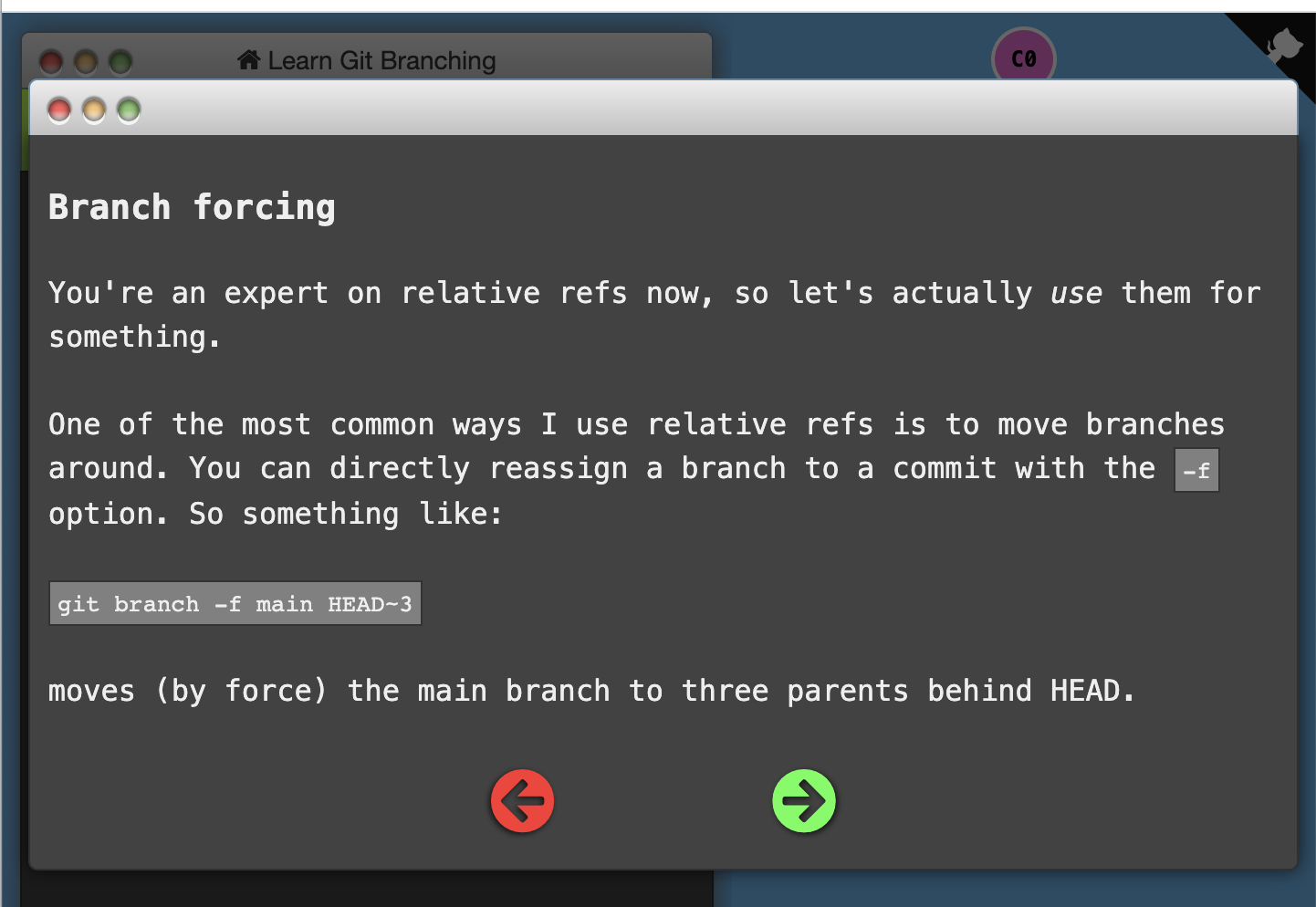 Ramping up-relative refs No. 2 solution · Issue #948 · pcottle/learnGitBranching · GitHub