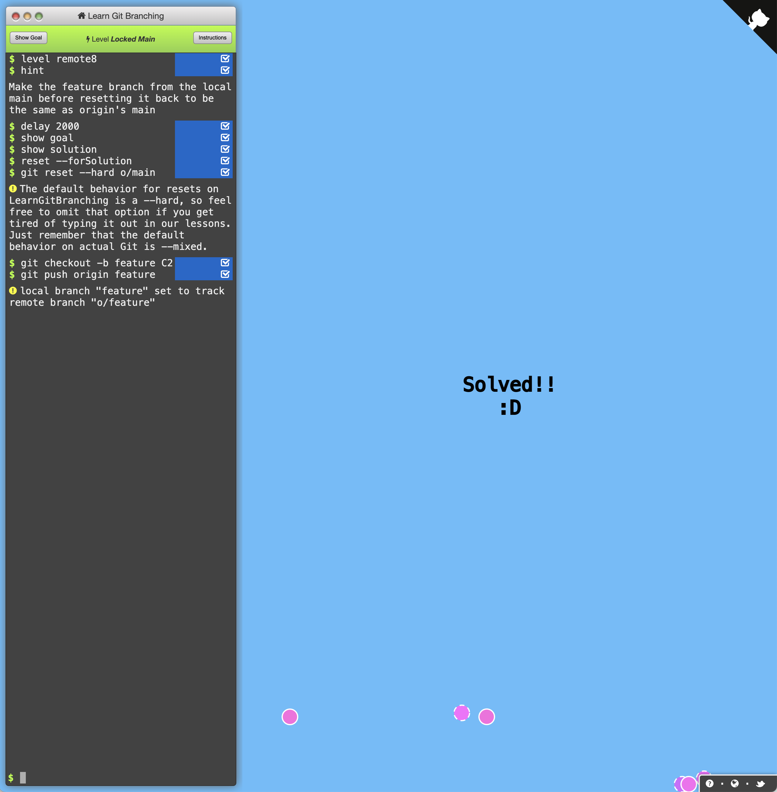 Level 8 From Push And Pull Git Remotes Does Not Check As Completed · Issue 984 · Pcottle