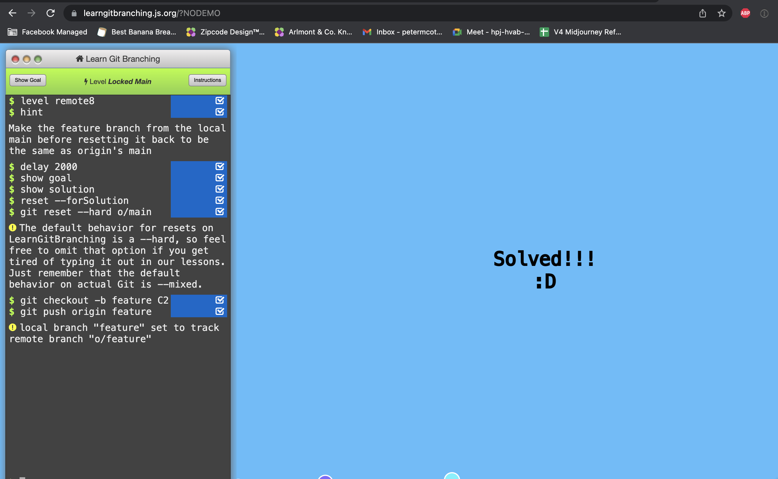 Level 8 from Push & Pull -- Git Remotes! does not check as completed ...