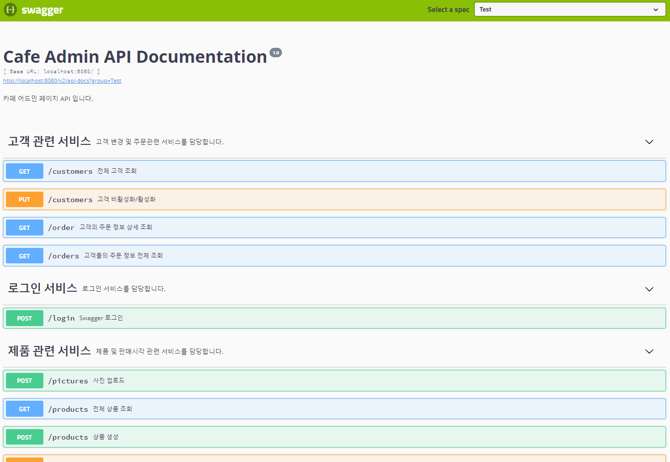 GitHub - 724thomas/SpringBoot_CafeAdminPage: Practice repo for admin page of a cafe