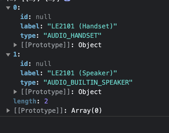 I Am Not Geeting Actual Audio Device Name Using Meetingsessionaudiovideolistaudiodevices 
