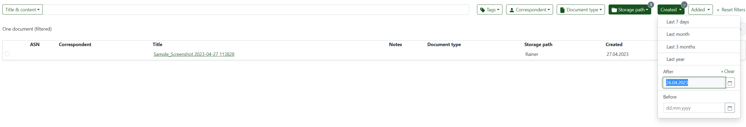 [BUG] documents with "owners" disappear after selecting date-range · Issue #3203 · paperless-ngx ...