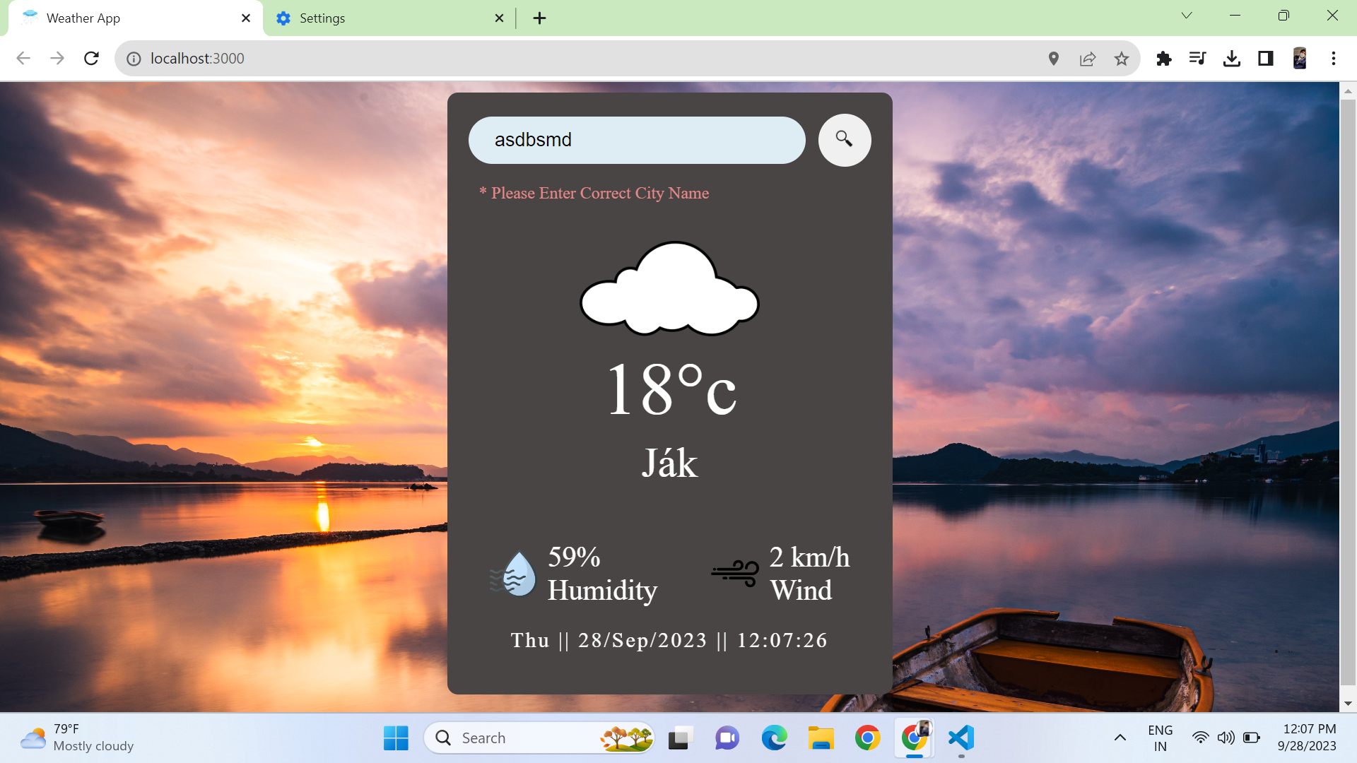GitHub - DhruvitGopani0041/React-Weather-App: By entering city name we ...