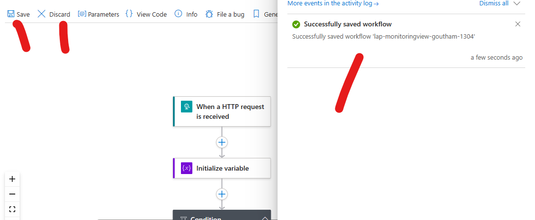 Consumption_Standard : Save and Discard button is still enable after saving the workflow ...