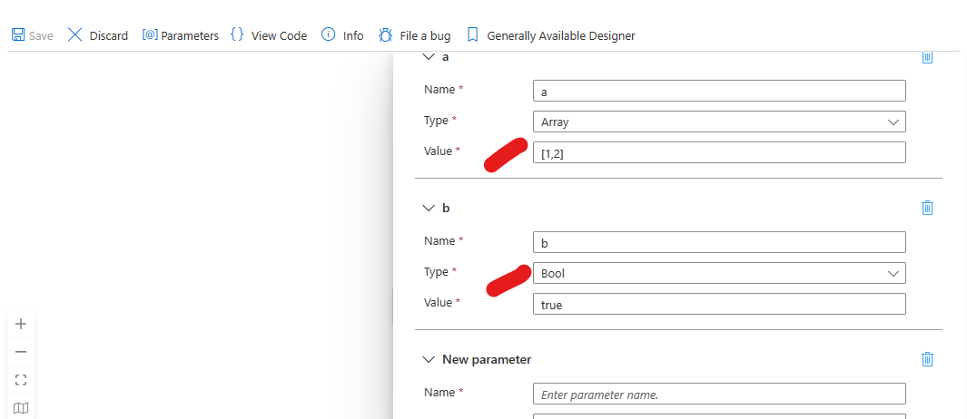 Standard_ Workflow parameters : On opening the parameters panel again, the previous results are ...