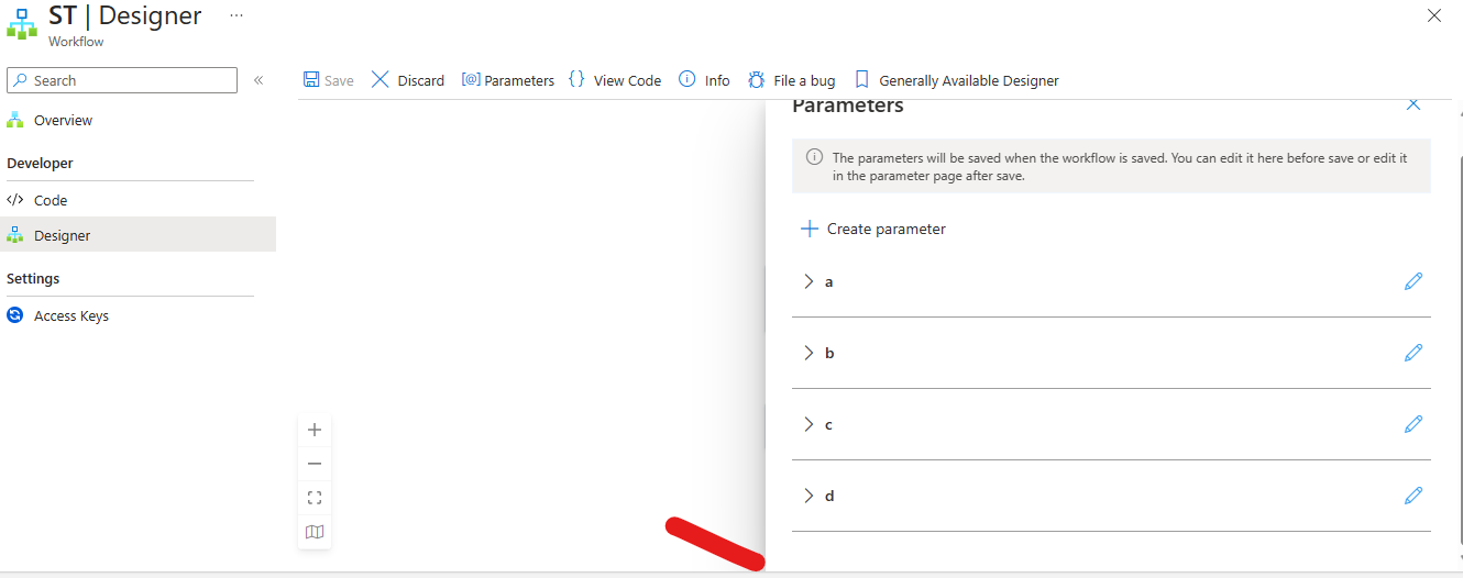 Standard_ Workflow parameters : Edit in JSON' link not found at the bottom of the parameters ...