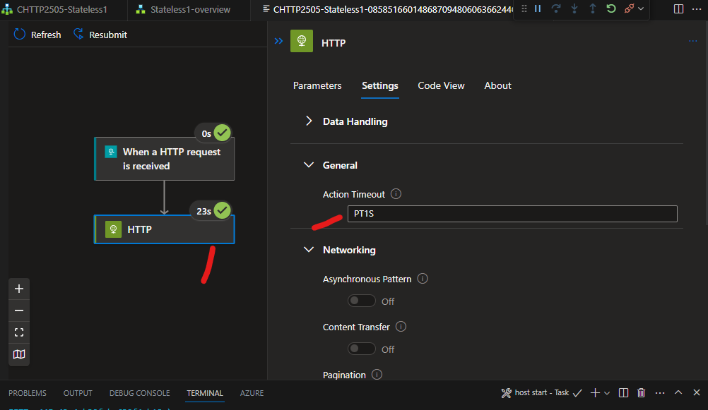 Standardcustom Timeout Setting Per Request Action The Request Action Showing As