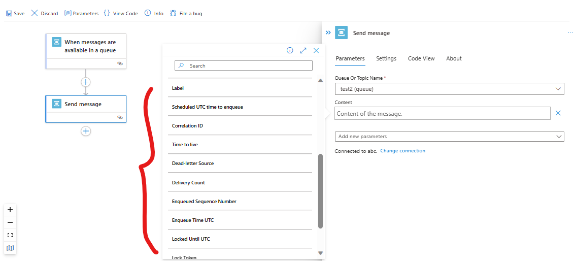 Standard _Service bus: "Messages content" option is missing from service bus trigger. · Issue ...