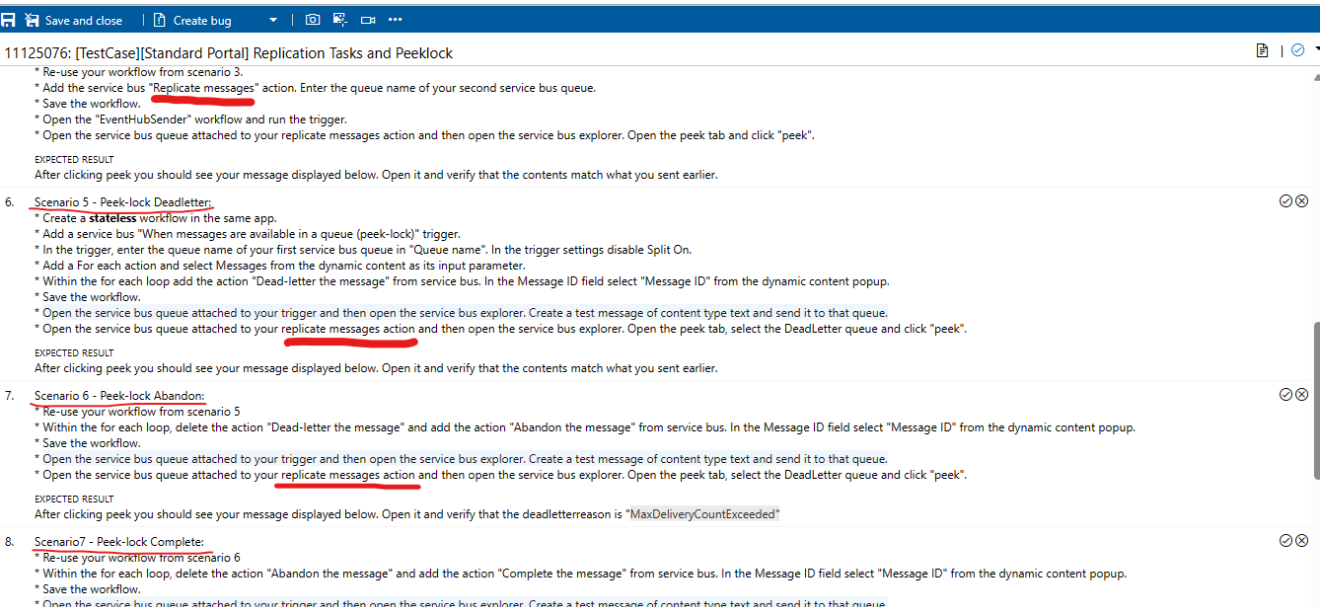 Replication Tasks and Peeklock : Unable to peek messages for Dead-letter the message/Abandon the ...