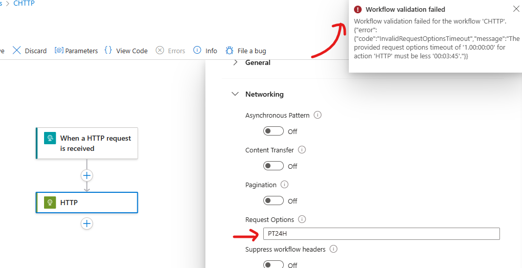 Standardcustom Timeout Setting Per Request Action Getting 3083