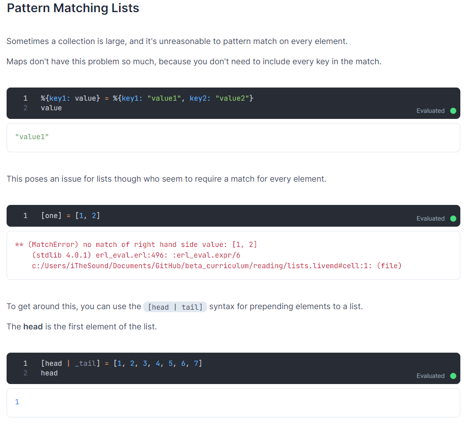 Feedback on pattern matching lists · Issue #387 · DockYard-Academy/curriculum · GitHub