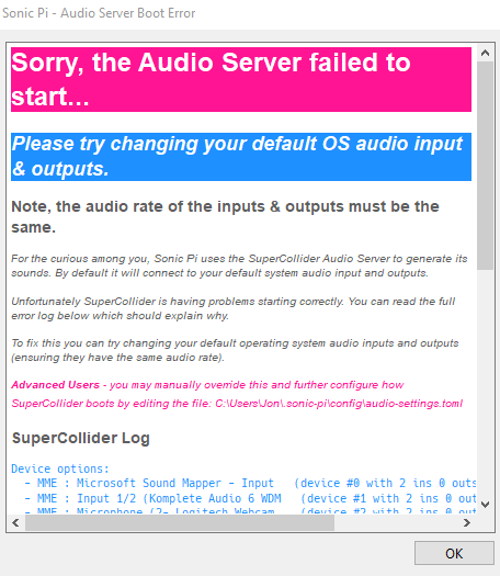 Help Sonicpi Supercollider Asio Rearoute · Issue 3234 · Sonic 
