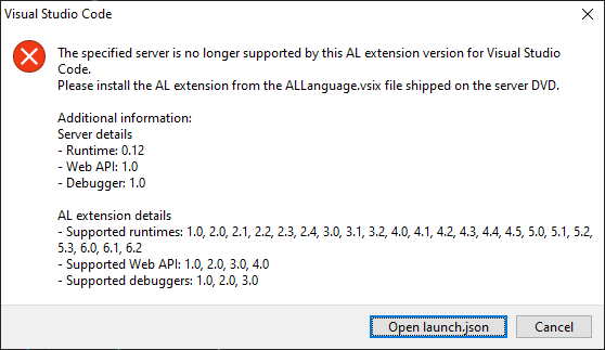After vscode update: Can't debug/publish anymore with older versions of ...