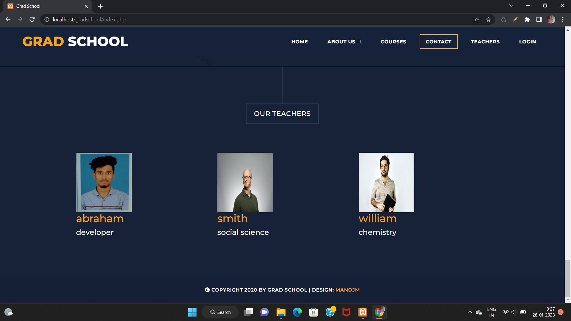 GitHub - manojm8113/-School-management-System: Grad School(Teamplate ...